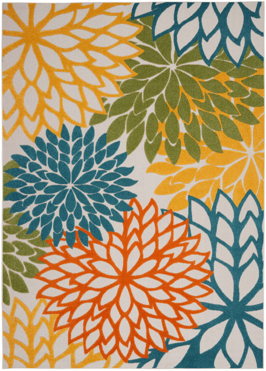 Nourison Aloha ALH05 Turquoise Multicolor Area Rug