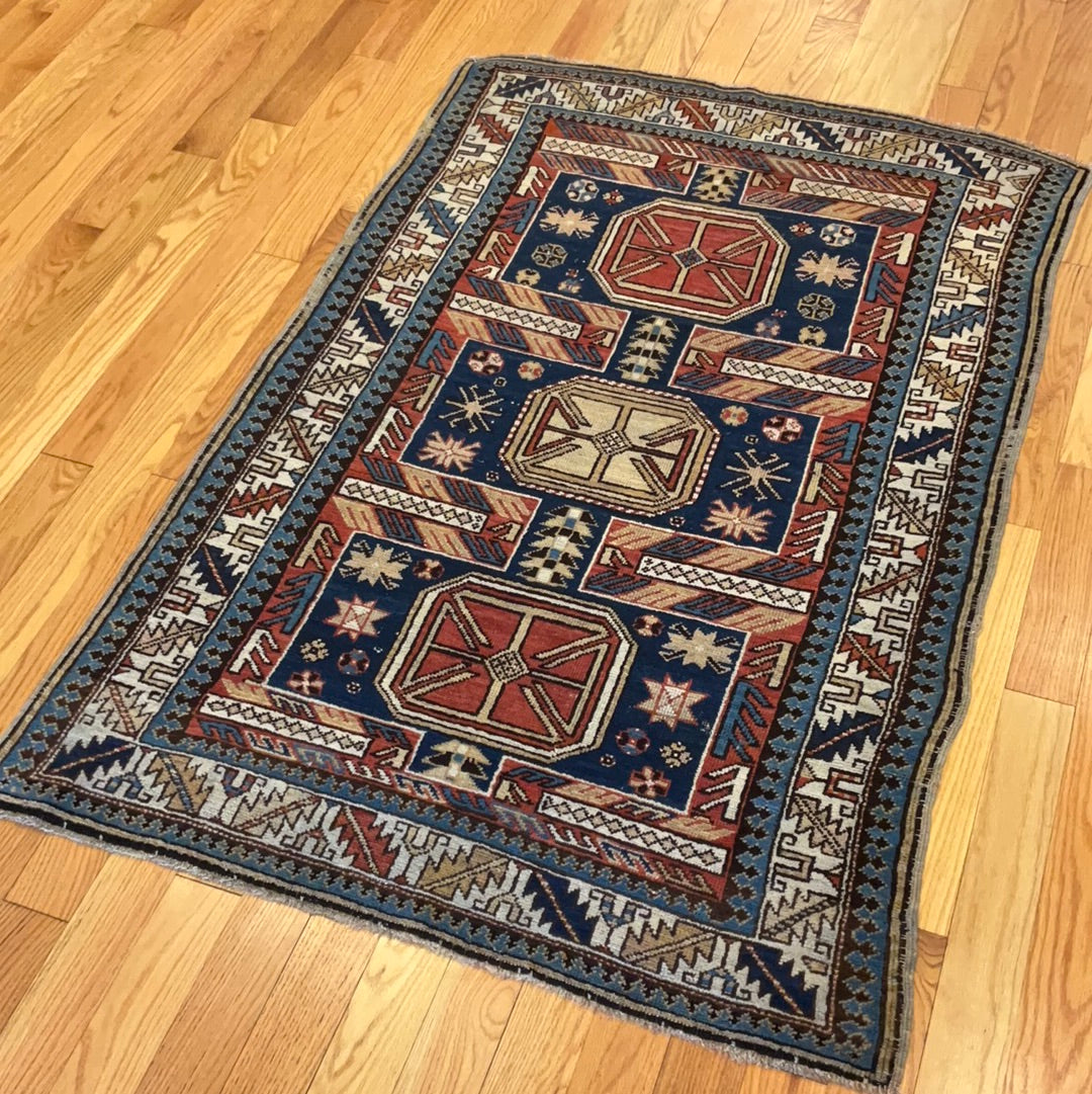 Kaoud Rugs Hand Knotted NAVY WOOL