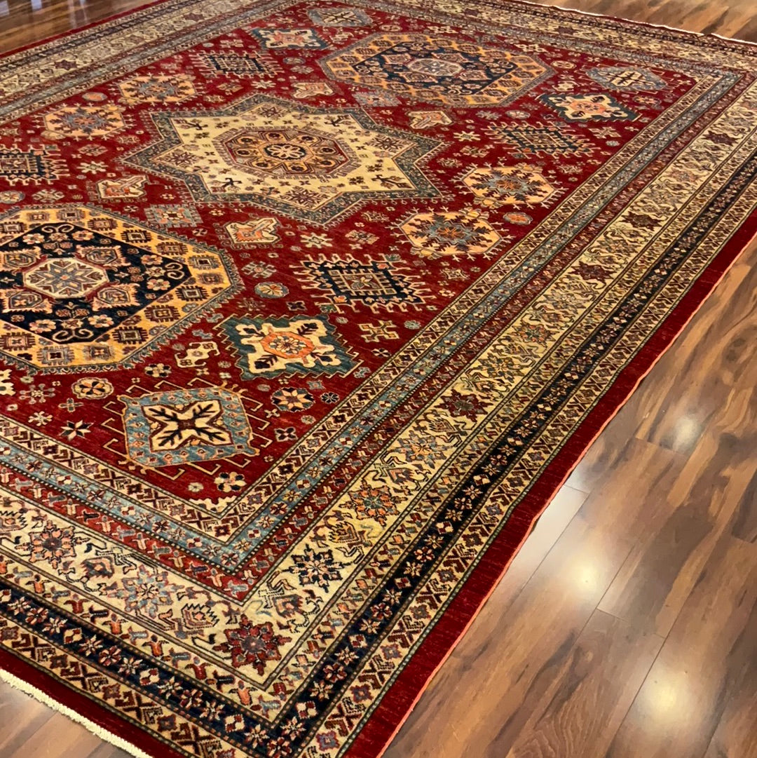 Kaoud Rugs Hand Knotted RED WOOL Contemp