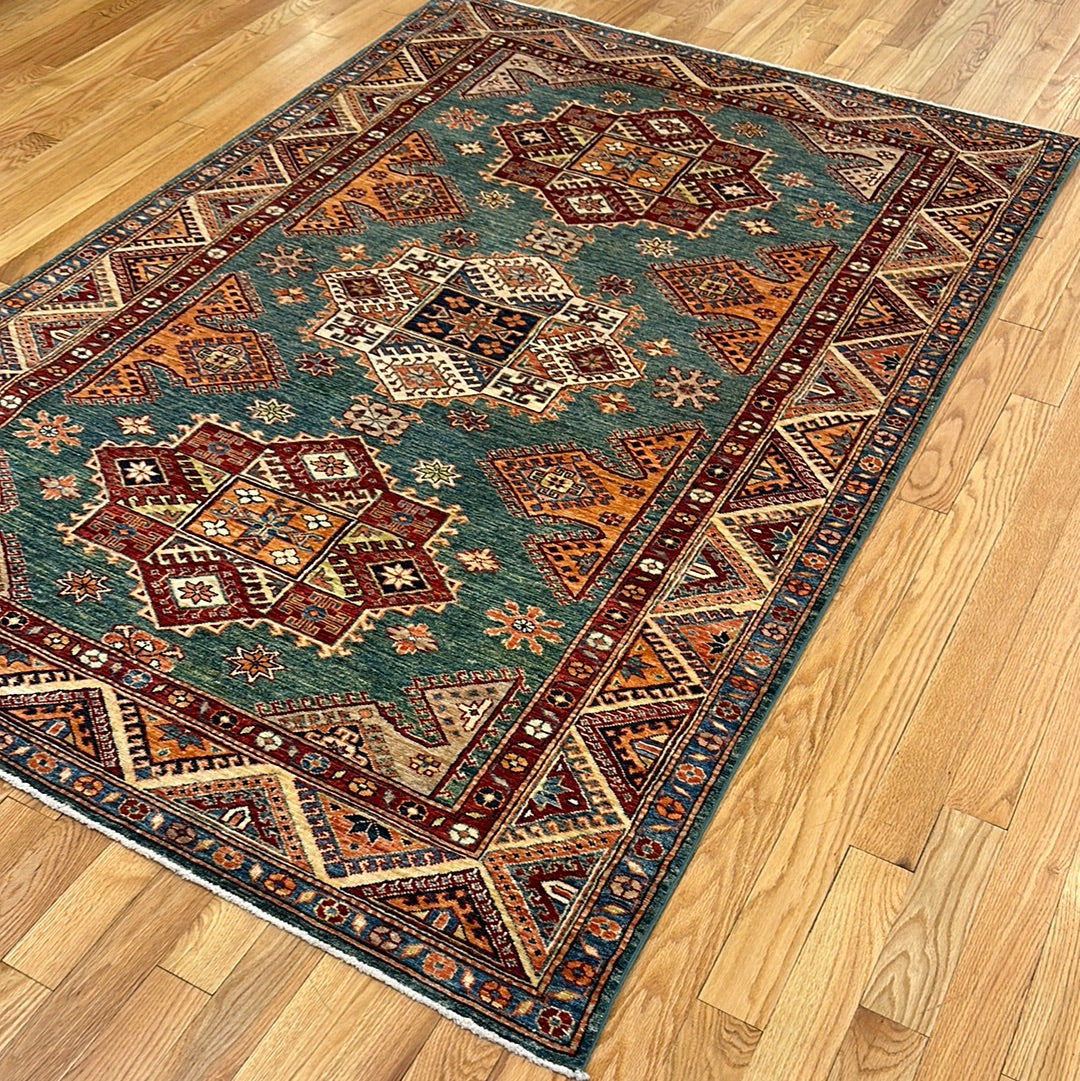 Kaoud Rugs Hand Knotted LIGHT GREEN WOOL MAHAL