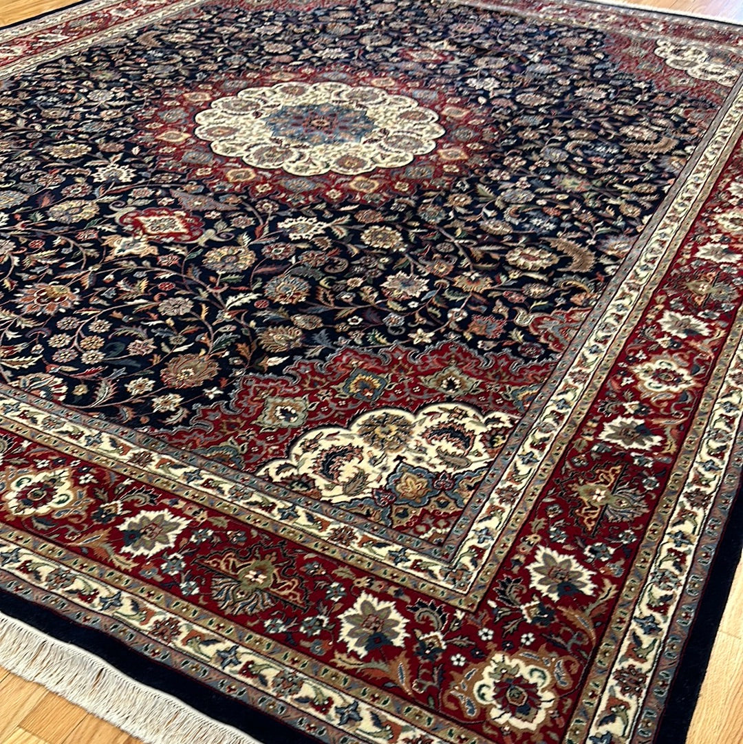 Kaoud Rugs Hand Knotted NAVY WOOL SAROUK