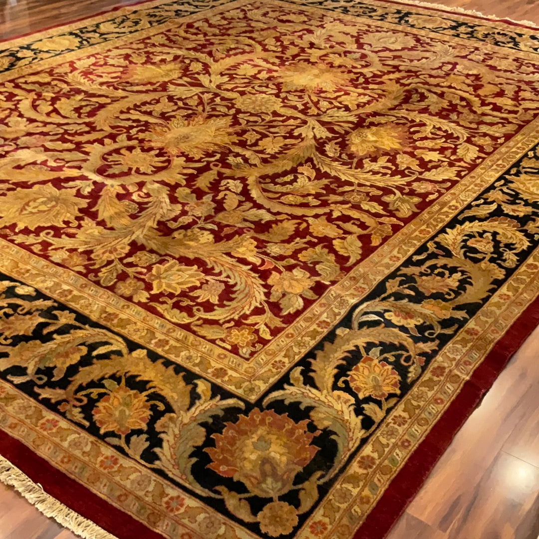 Kaoud Rugs HAND KNOTTED RED WOOL MESHAD