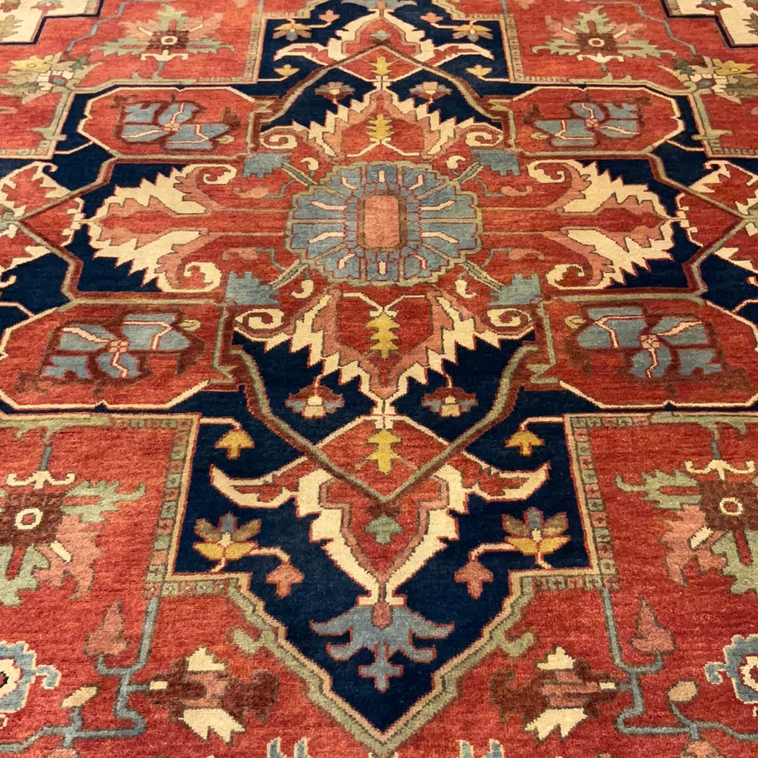 Kaoud Rugs HAND KNOTTED RUST WOOL ANT. SERAPI