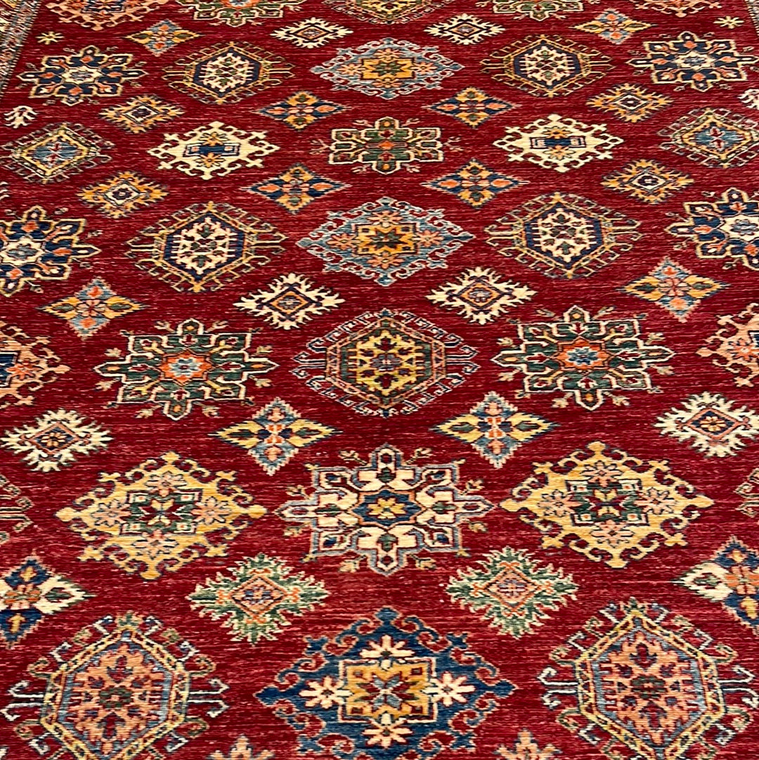 Kaoud Rugs HAND KNOTTED RED WOOL SEREBAN