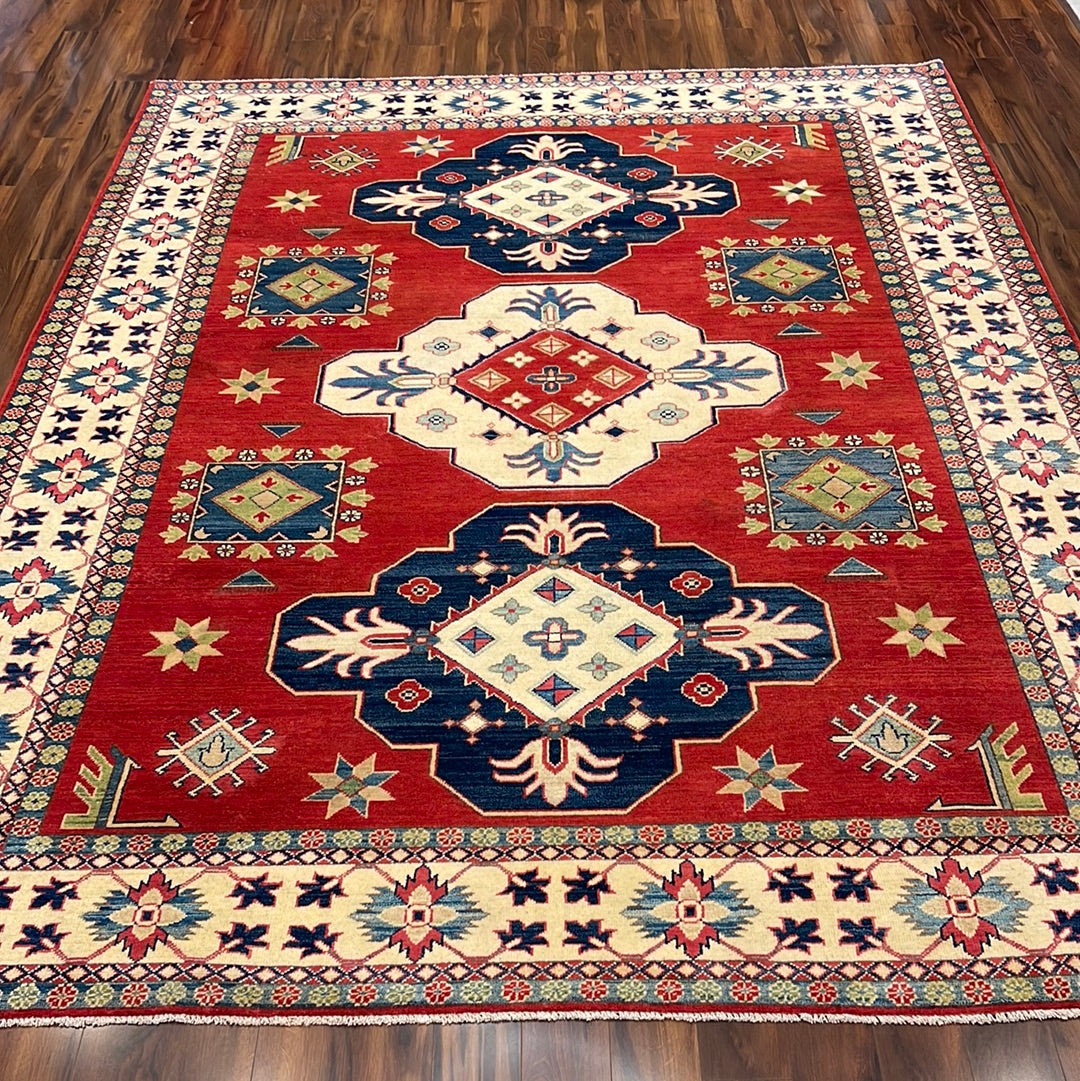 Kaoud Rugs HAND KNOTTED RED WOOL ANT. KAZAK