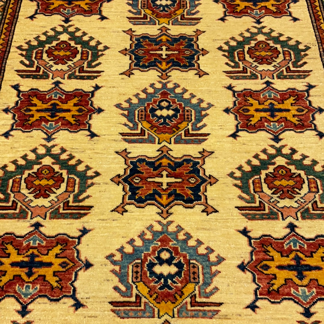 Kaoud Rugs HAND KNOTTED BEIGE WOOL ANT. SHIRVAN