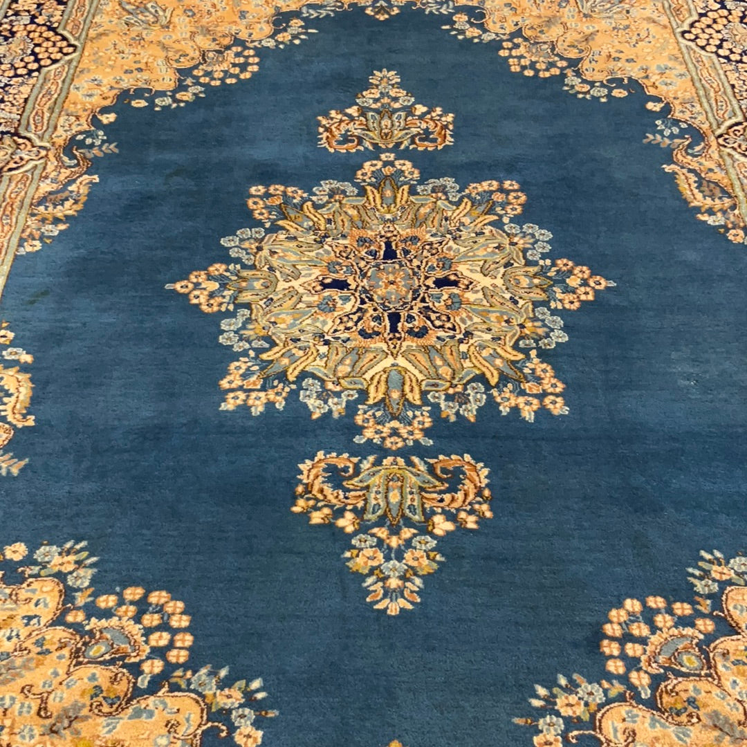 Kaoud Rugs HAND KNOTTED LIGHT BLUE WOOL HAMADAN